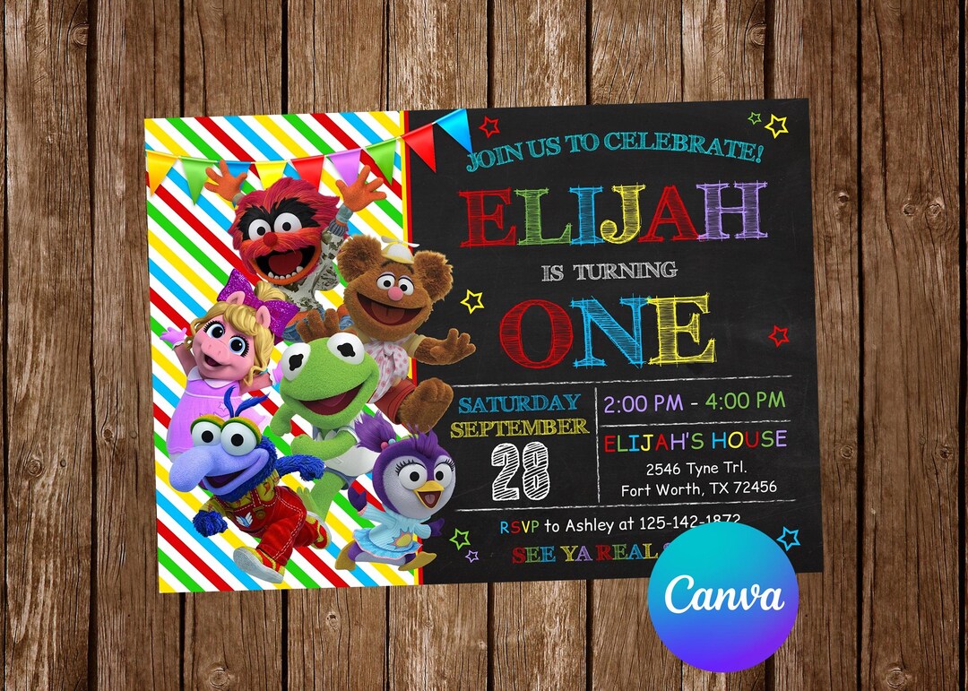 Muppet Babies Invitation Birthday Party Muppet Babies Birthday ...