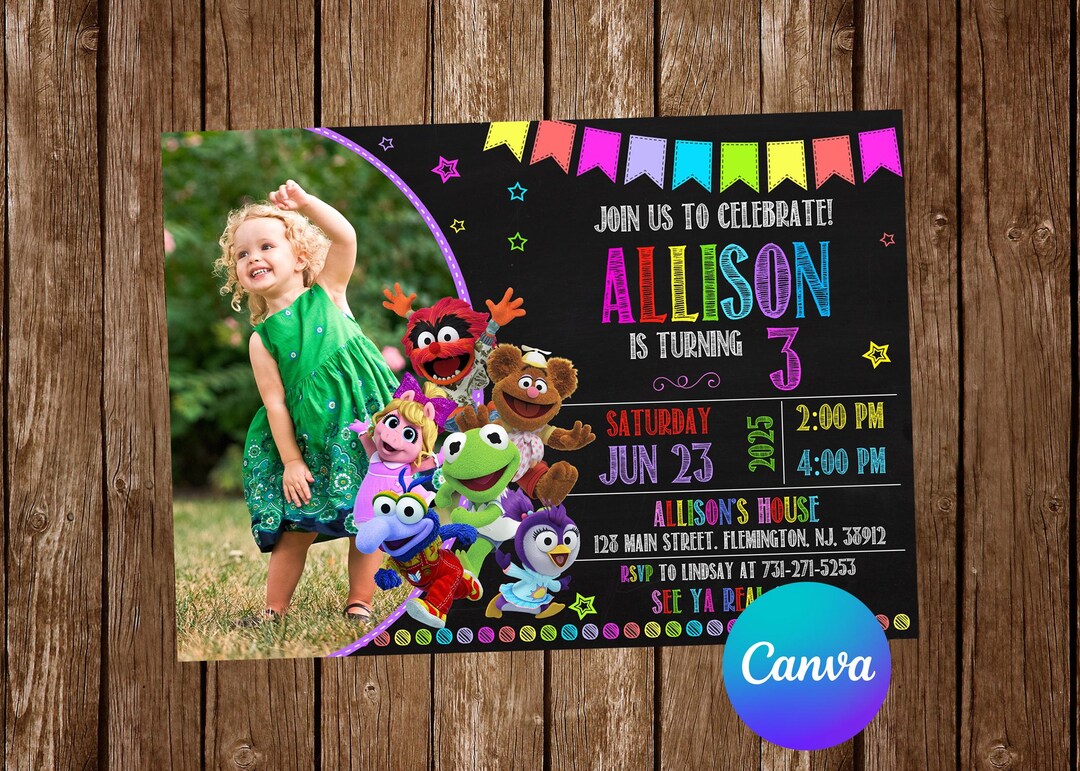 Muppet Babies Invitation Birthday Party Muppet Babies Birthday ...