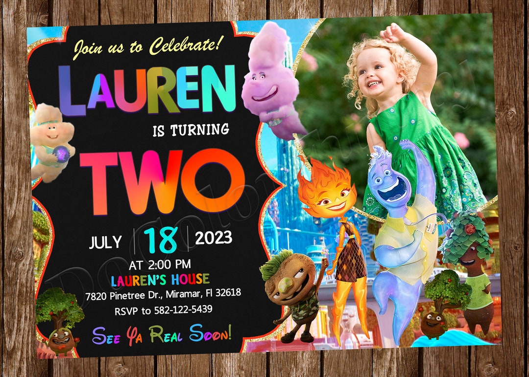Elemental Invitation Elemental Birthday Elemental Party Elemental ...