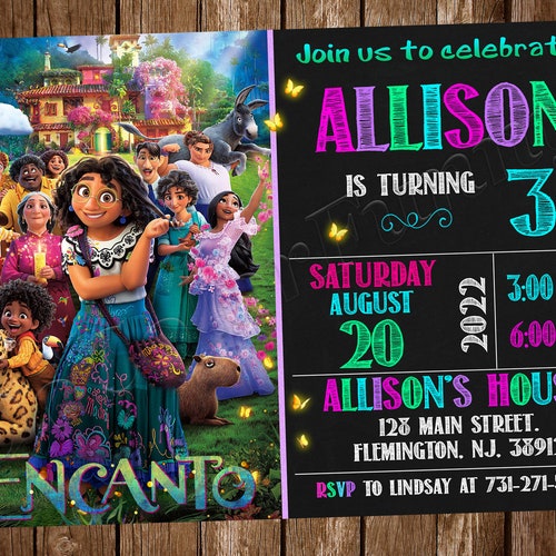 Encanto Invitation Encanto Birthday Invitation Encanto Party | Etsy