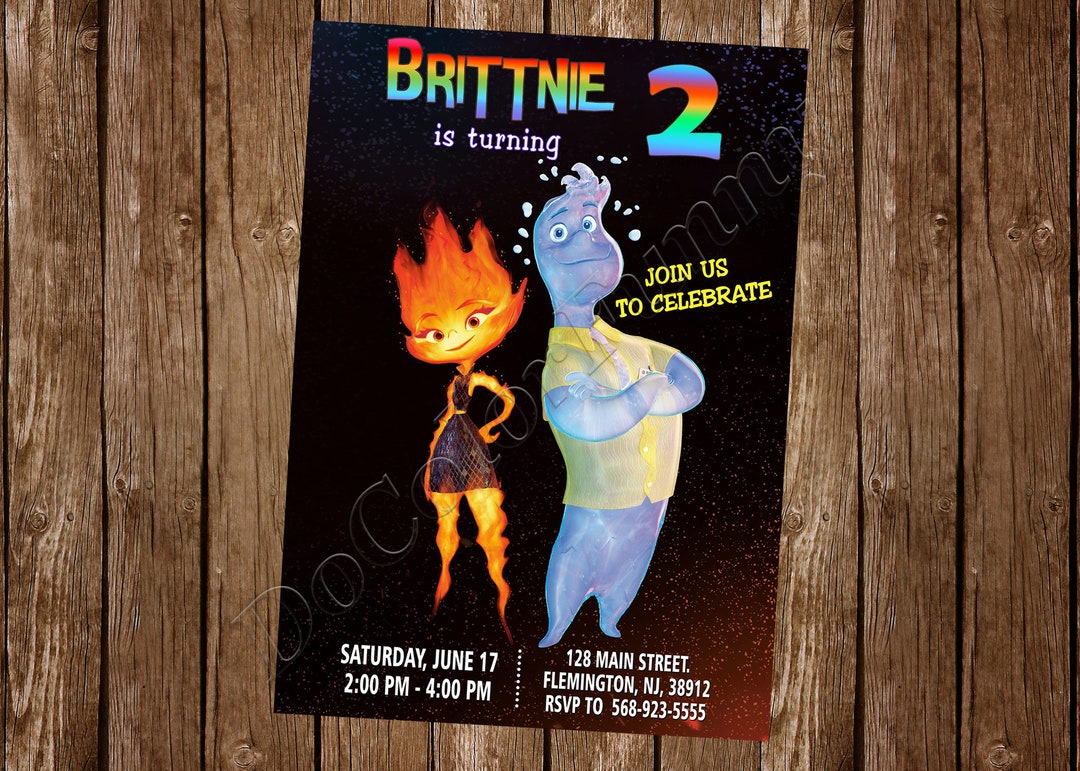 Elemental Invitation Elemental Birthday Elemental Party Elemental ...