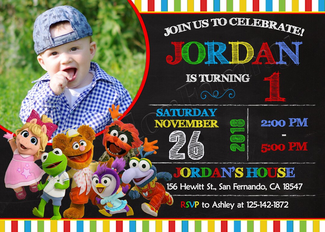 Muppet Babies Invitation Muppet Babies Birthday Party Invitation Muppet ...