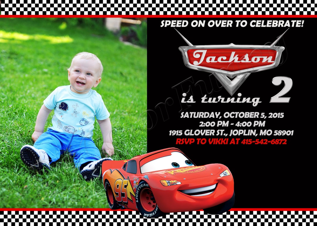 Cars Invitation Cars Birthday Invitation Mcqueen Invitation Cars Party ...