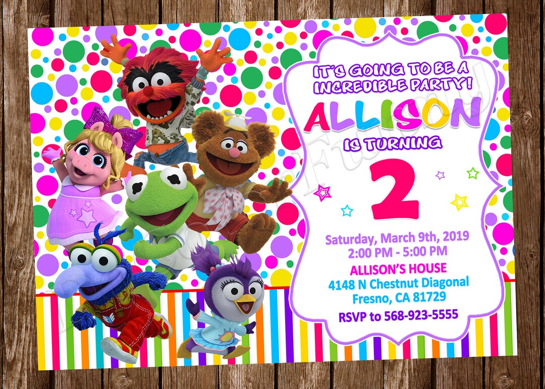 Muppet Babies Invitation Muppet Babies Birthday Party - Etsy