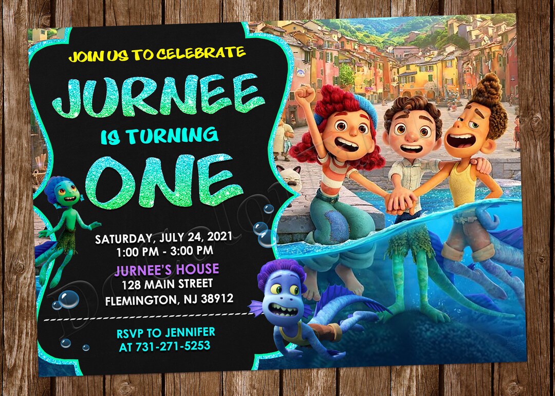 Luca Invitation Luca Birthday Luca Party Luca Invite Luca Digital Luca ...