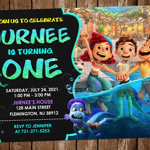 Luca Digital Invitation Luca Birthday Party Luca Birthday - Etsy