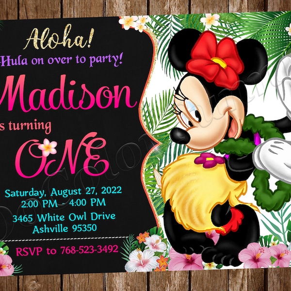 Minnie Mouse Luau - Etsy
