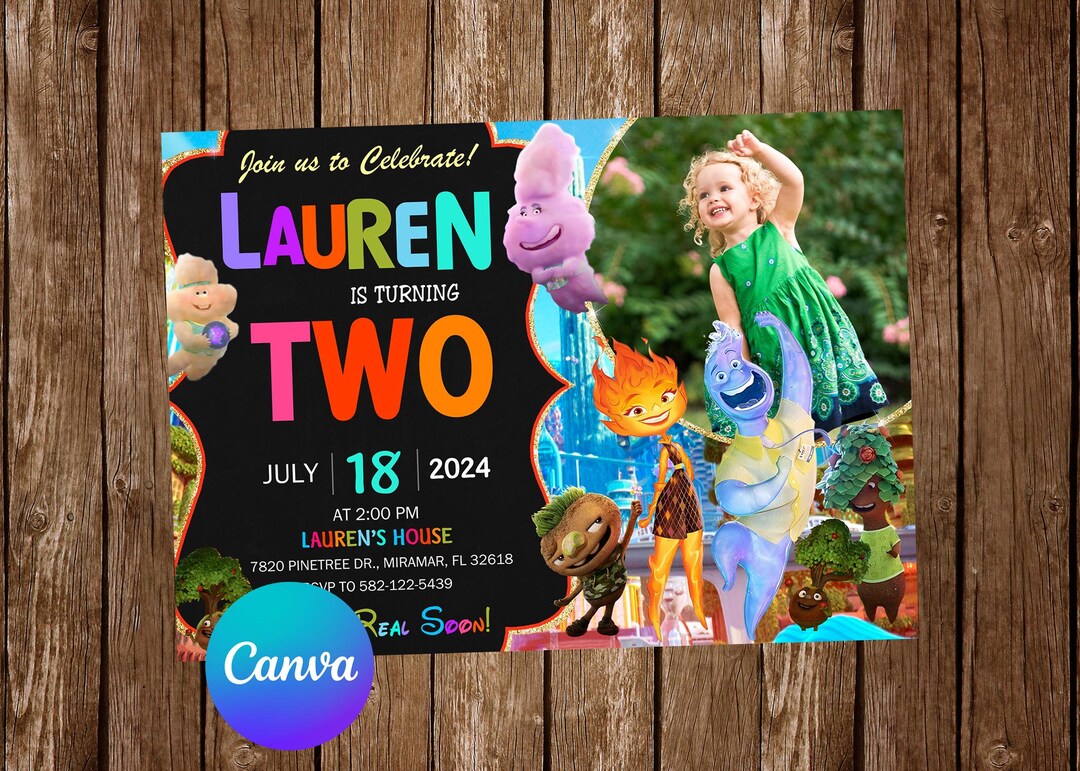 Elemental Invitation Birthday Party Elemental Birthday Invitation ...
