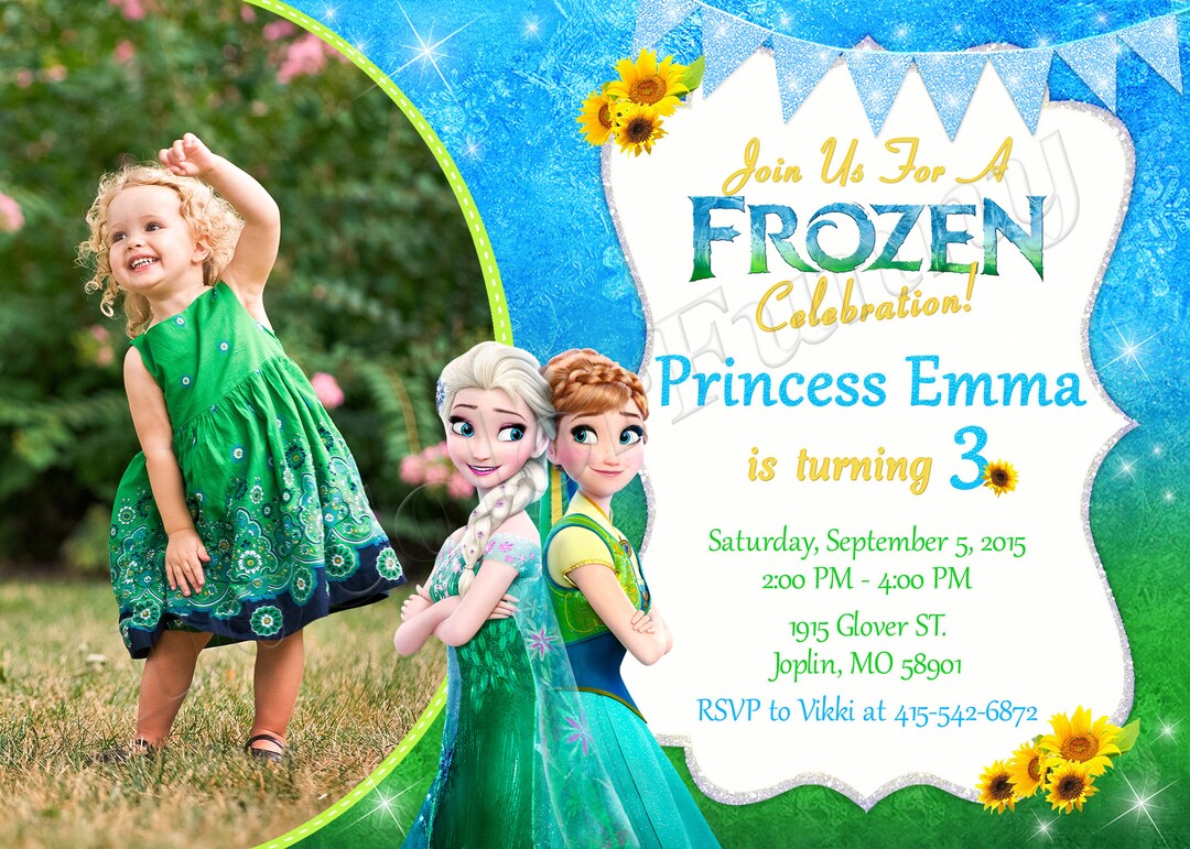 Frozen Fever Invitation Frozen Invitation Frozen Fever Birthday Party ...