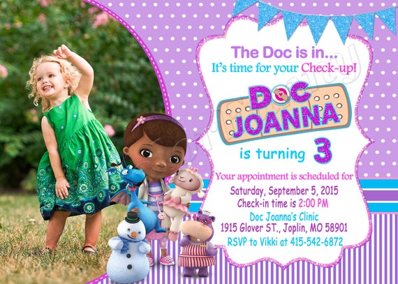 Doc Mcstuffins Invitations FREE Doc McStuffins Birthday Invitation