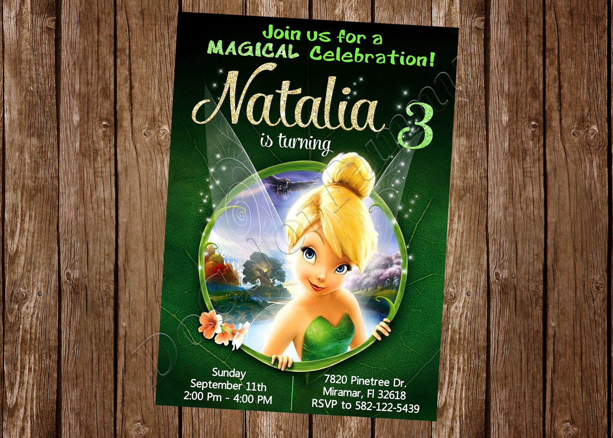 Tinkerbell Invitación Tinker Bell Invitación Tinkerbell Fiesta Etsy