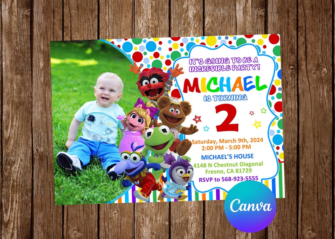 Muppet Babies Invitation Birthday Party Muppet Babies Birthday ...