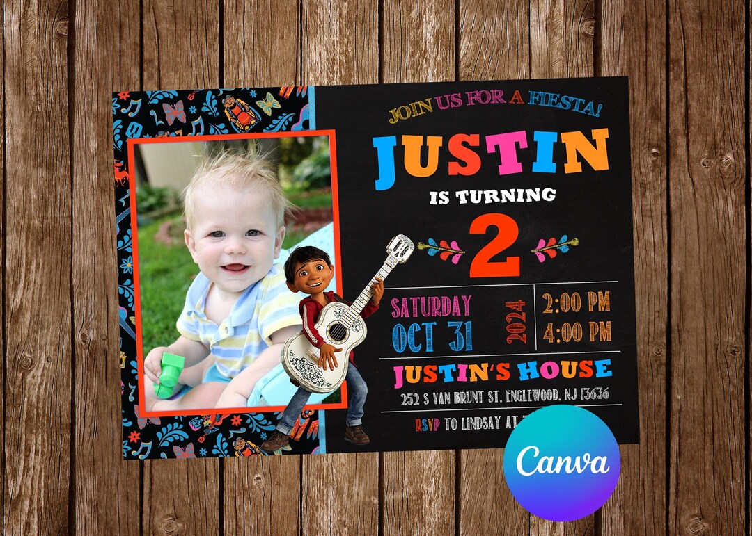 Coco Invitation Birthday Party Coco Birthday Invitation Fiesta ...