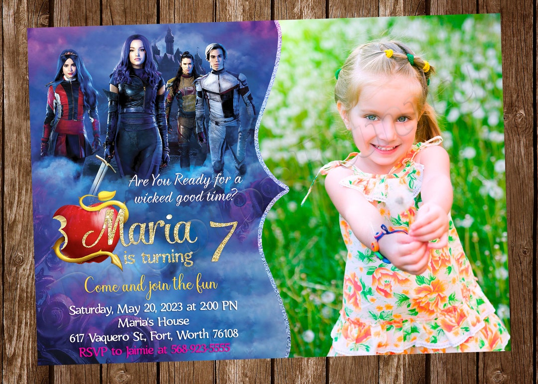 Descendants Invitation Descendants Birthday Invitation Descendants ...