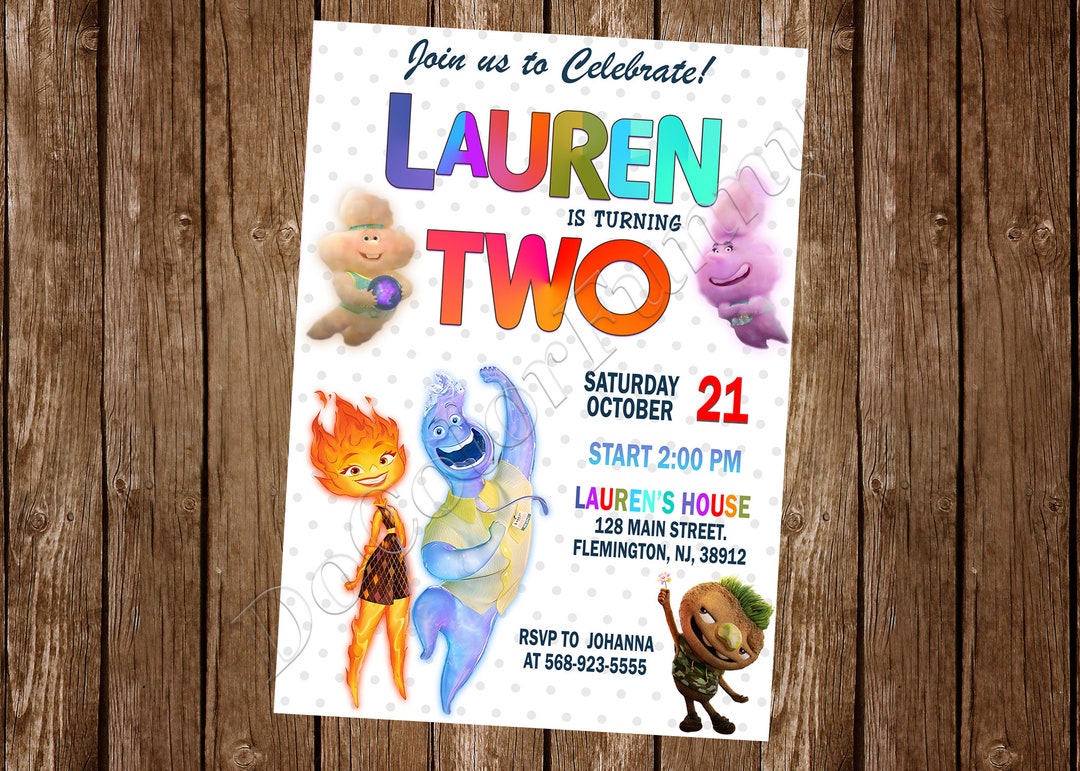 Elemental Invitation Elemental Birthday Elemental Party Elemental ...
