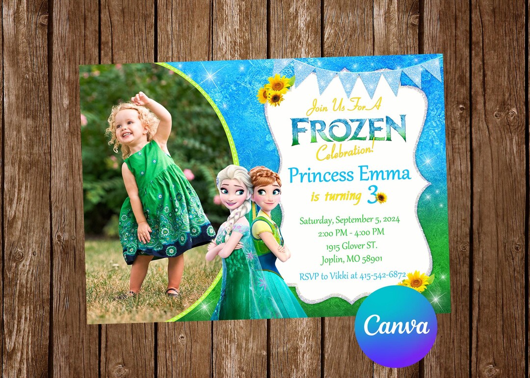 Frozen Fever Invitation Frozen Invitation Frozen Birthday Invitation ...