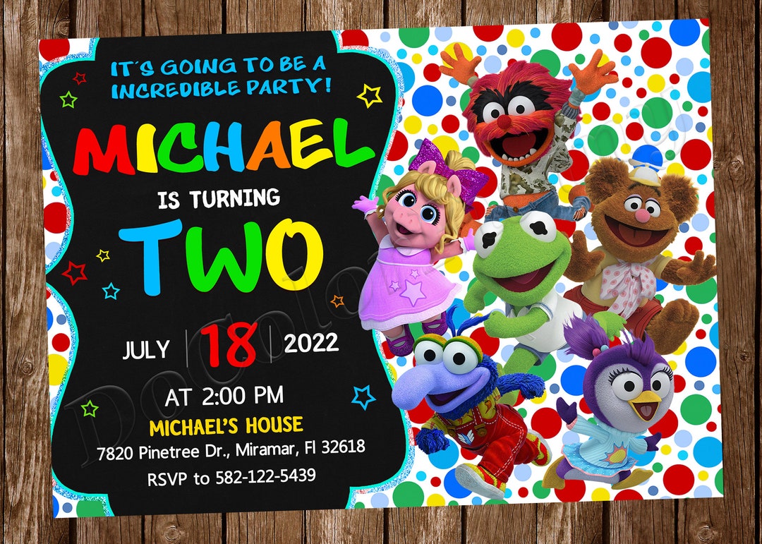 Muppet Babies Invitation Muppet Babies Birthday Party Invitation Muppet ...