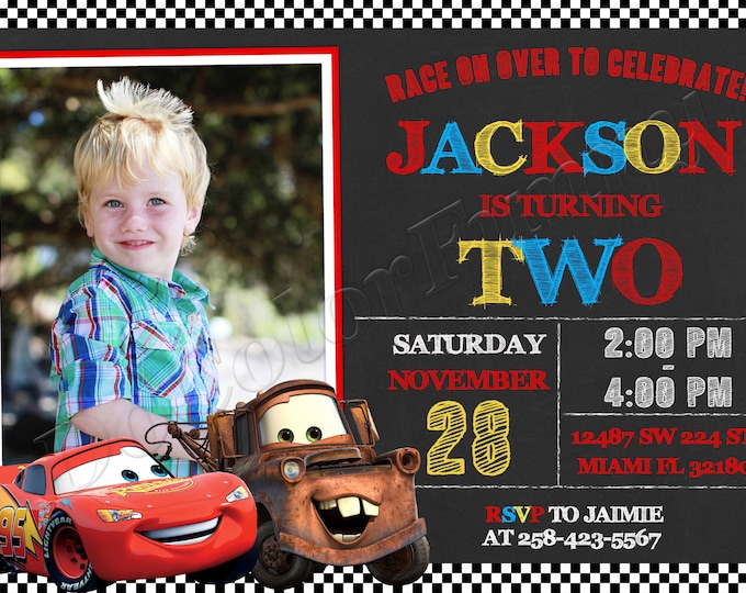 Cars Invitation Cars Birthday Invitation Cars Party Cars Invite Cars ...