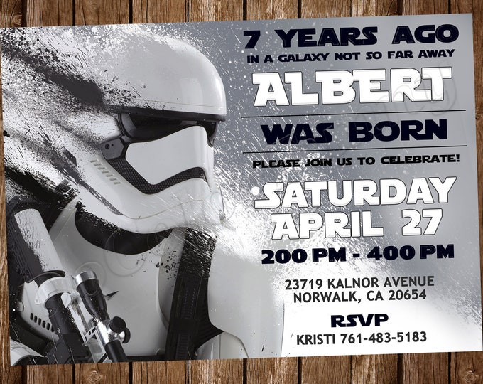 Star wars invitation - Etsy AU