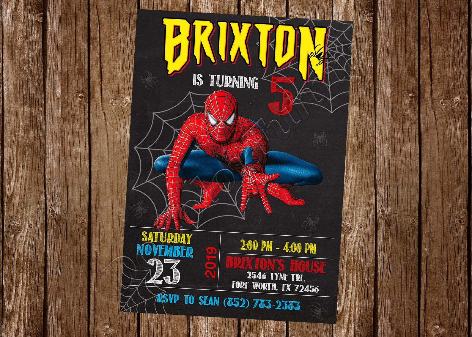 Spiderman Invitation Spider Man Invitation Spiderman Party Spiderman ...