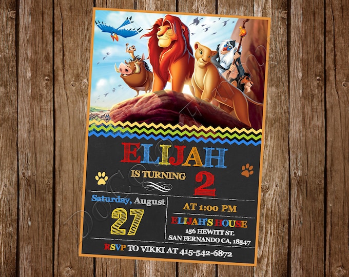 Lion King Invitation Lion King Birthday Invitation Lion King Party Lion ...