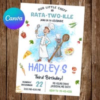 Ratatouille Birthday Invitation - Etsy UK