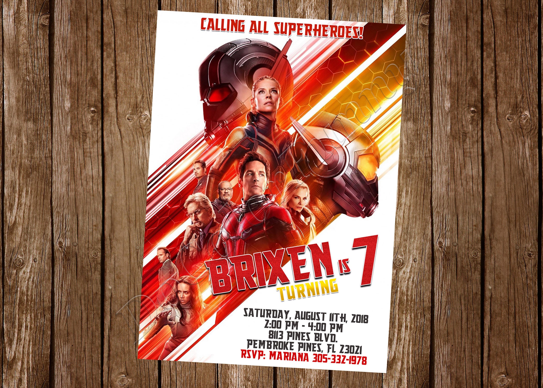 Ant-man Invitation Antman Invitation Ant-man Party Ant-man Birthday ...