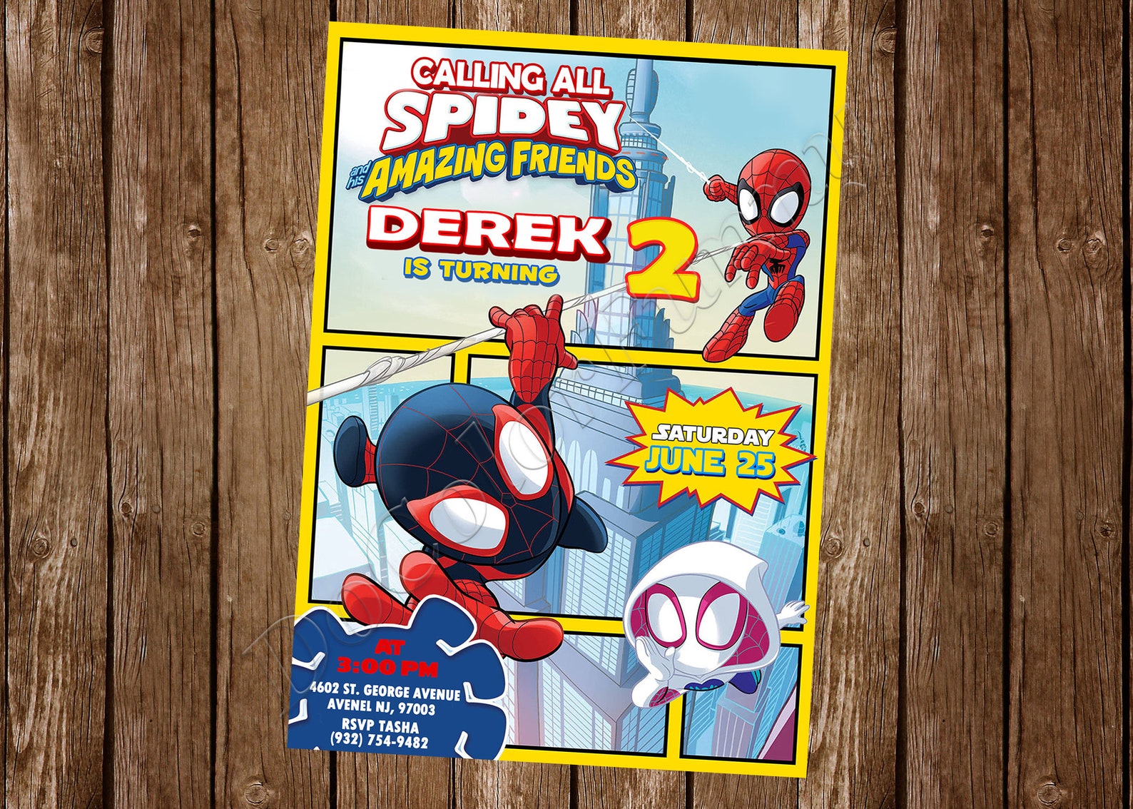 Spidey and His Amazing Friends Invitation Spidey Invitation - Etsy