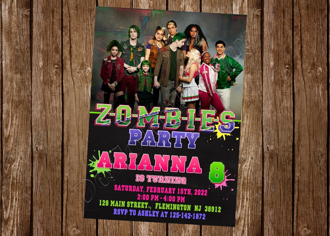 Zombies 2 Invitation Zombies Invitation Zombie Invitation - Etsy