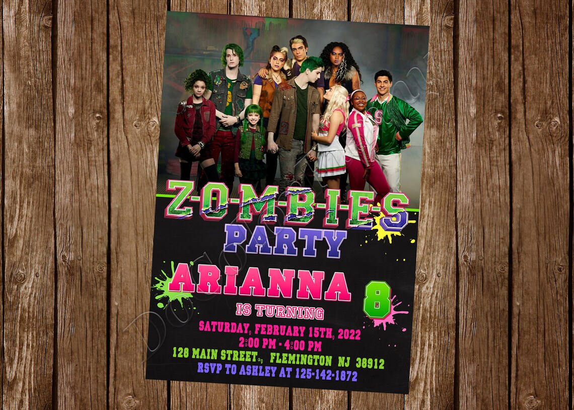 Zombies 2 Invitation Zombies Invitation Zombie Invitation - Etsy