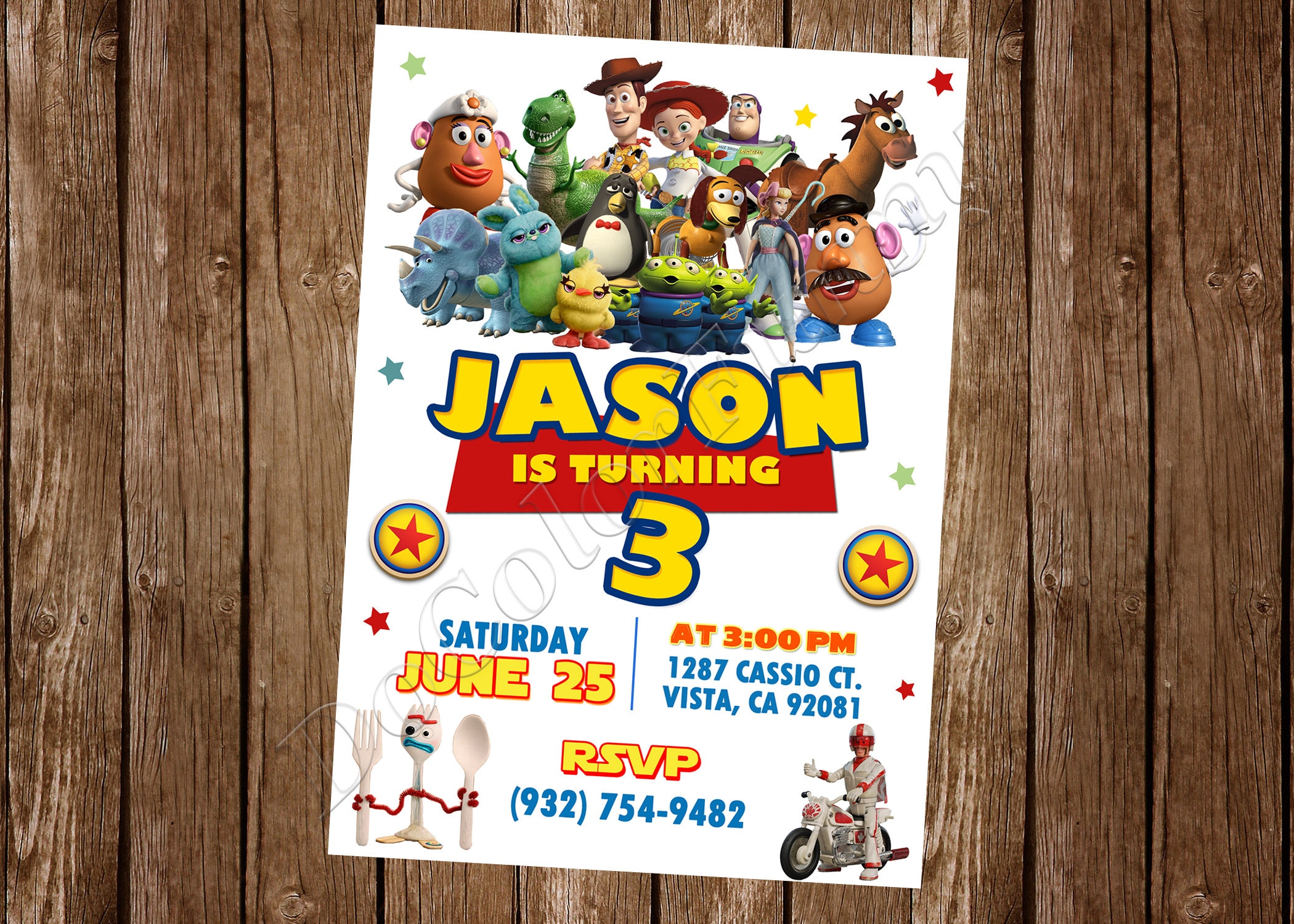 Invitación de Toy Story Invitación de Toy Story 4 Cumpleaños - Etsy México