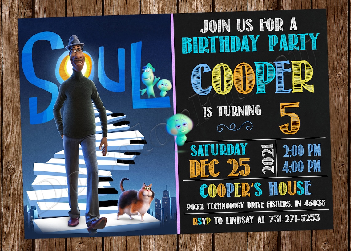 Soul Invitation Soul Birthday Party Invitation Soul Party Soul | Etsy