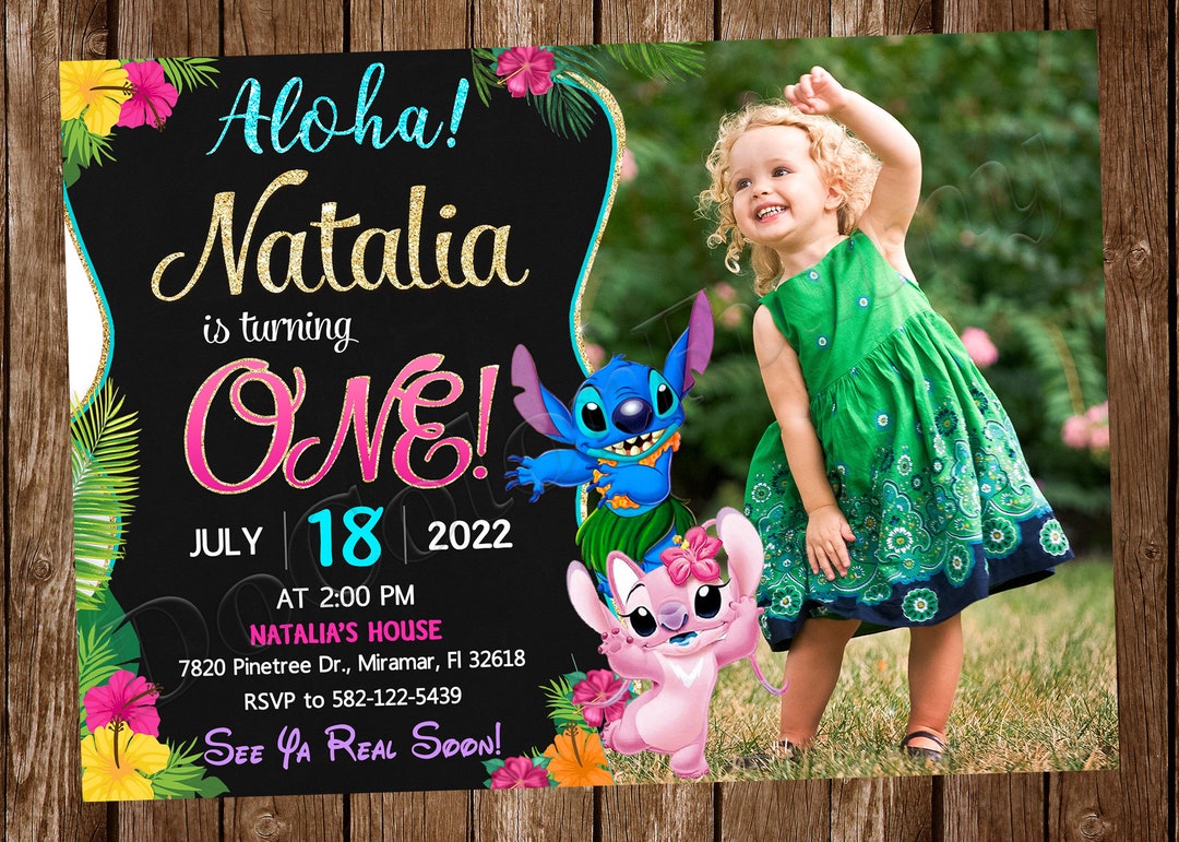 Invitación Lilo y Stitch Invitación Lilo Invitación Luau Invitación a ...
