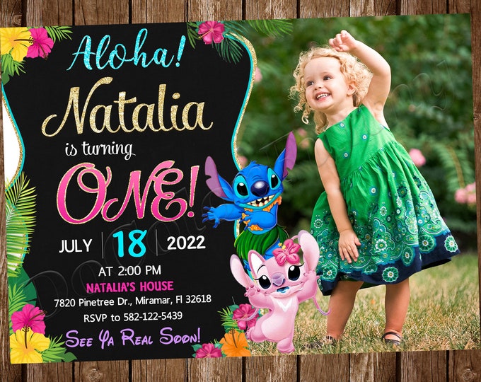 Lilo and Stitch Invitation Lilo and Stitch Birthday Lilo and Stitch ...