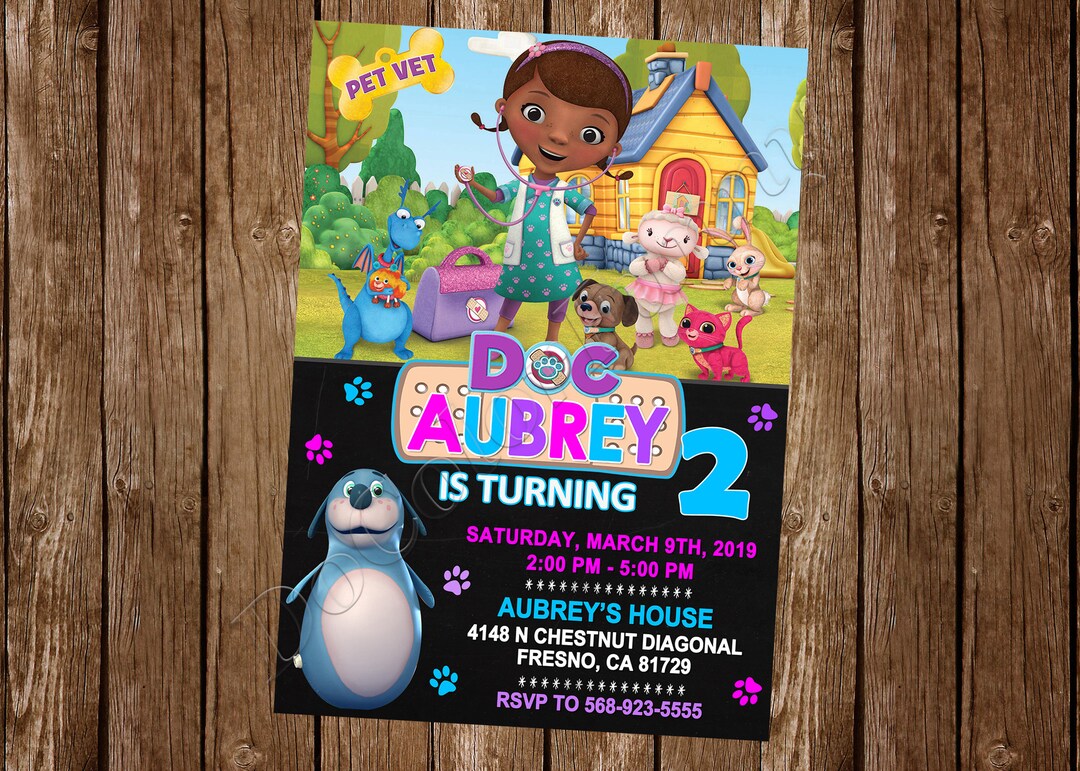 Doc Mcstuffins Invitation Doc Mcstuffins Birthday Invitation Doc ...