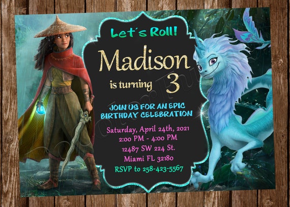 Invitations Invitations & Announcements Paper Raya and the Last Dragon ...