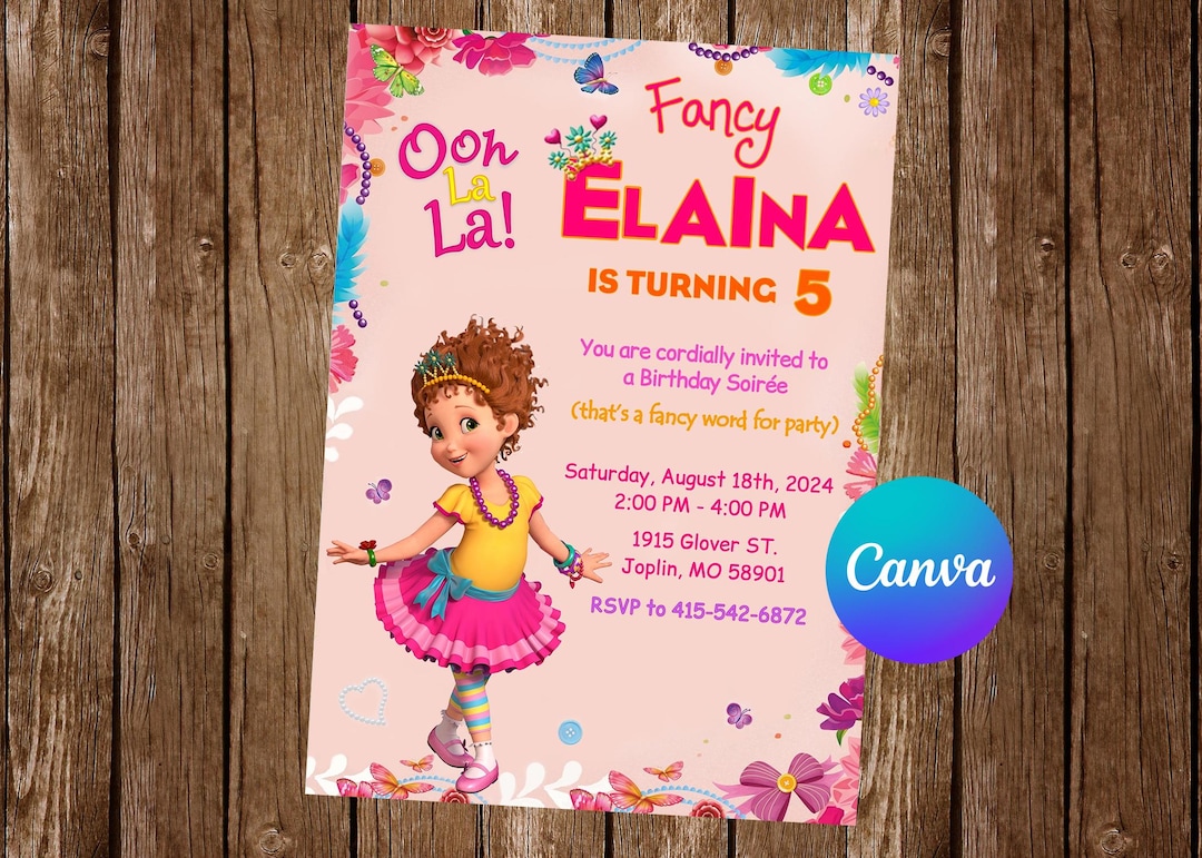 Fancy Nancy Invitation Birthday Party Fancy Nancy Birthday Invitation ...