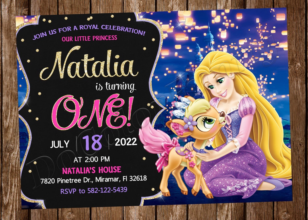 Rapunzel Invitation Tangled Invitation Princess Rapunzel Invitation ...