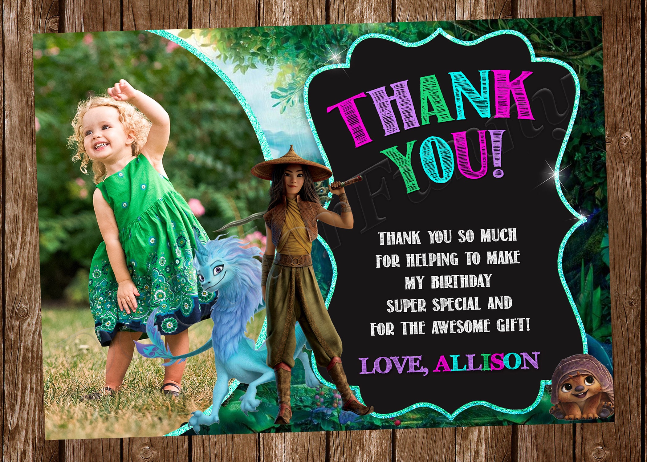 Raya and the Last Dragon Thank You Card Raya and the Last Dragon ...