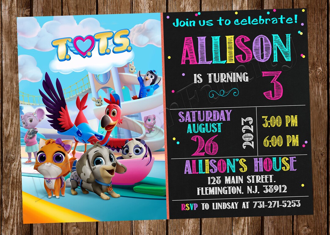 Tots Invitation Tots Birthday Party Invitation Tots Party Tots Invite ...