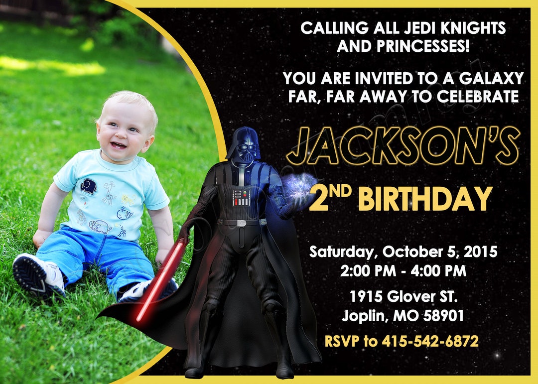 Star Wars Invitation Star Wars Birthday Party Invitation Star Wars ...