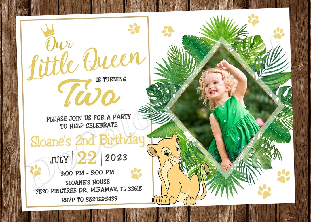 Lion King Invitation Lion King Birthday Party Invitation Lion King ...