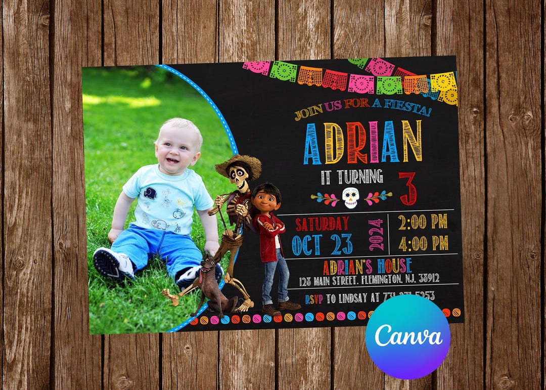 Coco Invitation Birthday Party Coco Birthday Invitation Fiesta ...