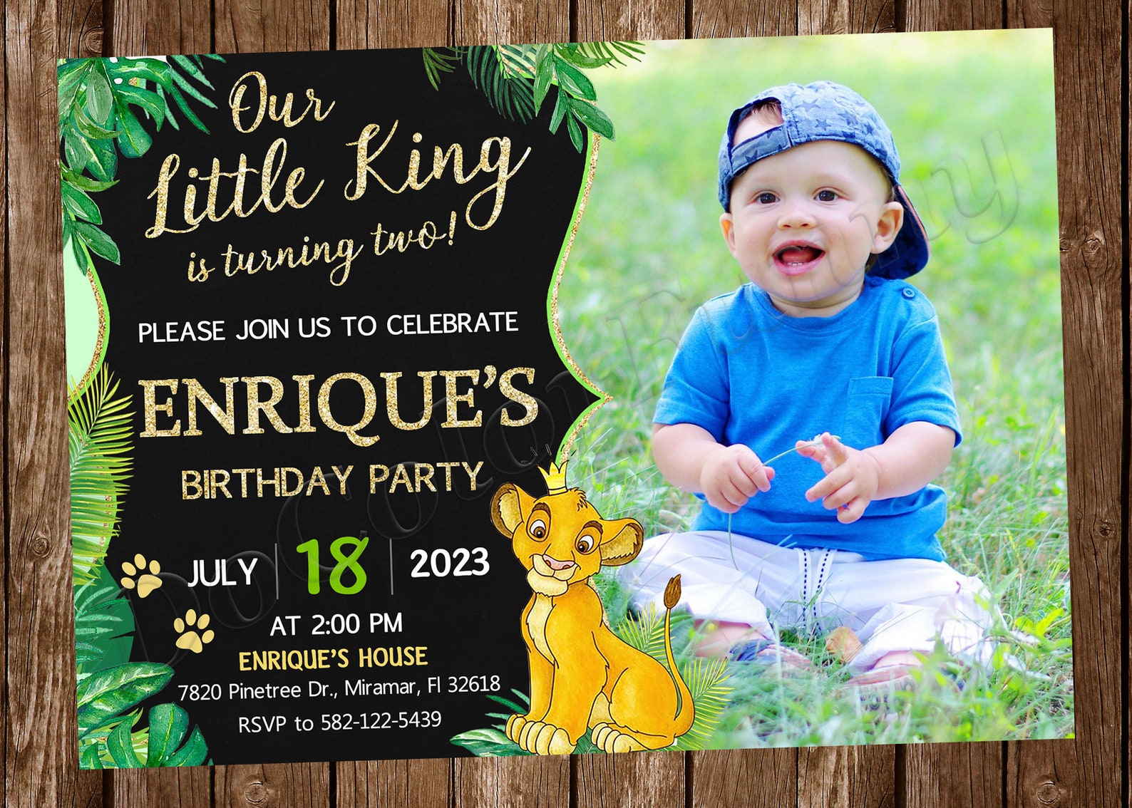 Lion King Invitation Lion King Birthday Party Invitation Lion King ...