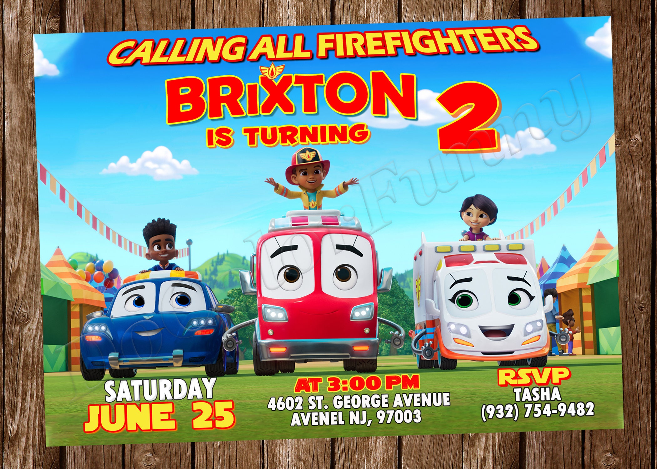 Firebuds Invitación Firebuds Cumpleaños Firebuds Party Firebuds Invite ...