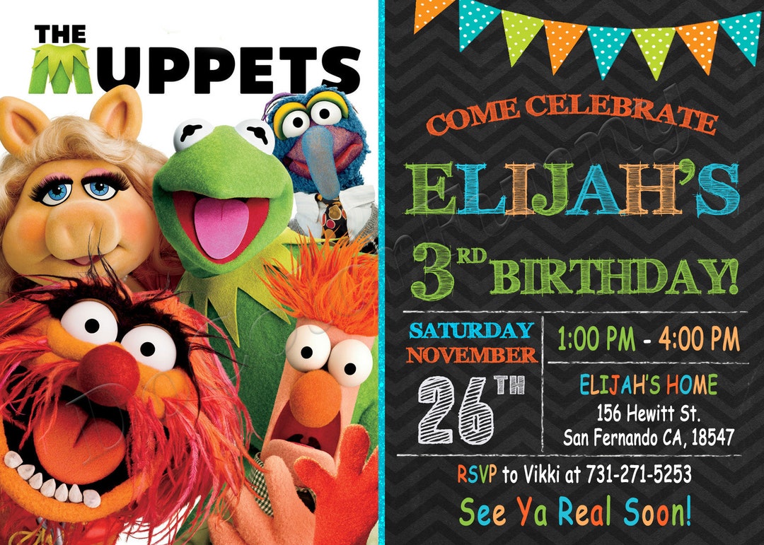 Muppet Babies Invitation Muppet Babies Birthday Party Invitation Muppet ...
