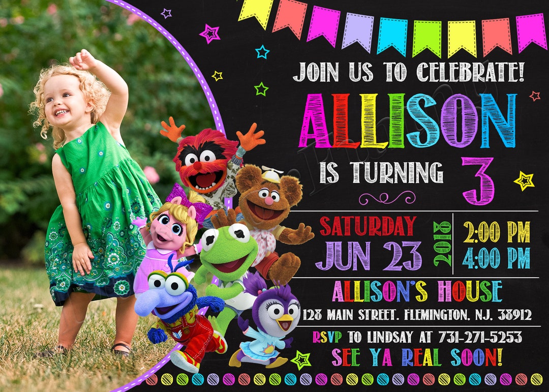 Muppet Babies Invitation Muppet Babies Birthday Party Invitation Muppet ...