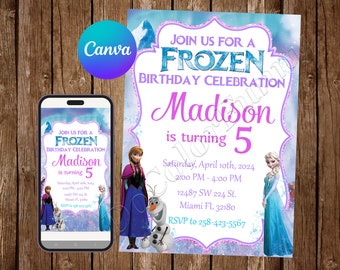 Frozen Invitation Frozen Birthday Invitation Frozen Party Frozen ...