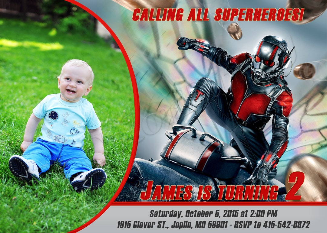 Ant-man Invitation Antman Invitation Ant-man Party Ant-man Birthday ...