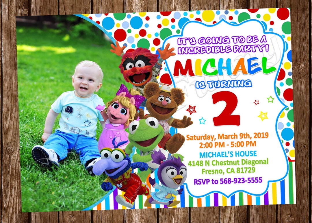 Muppet Babies Invitation Muppet Babies Birthday Party Invitation Muppet ...